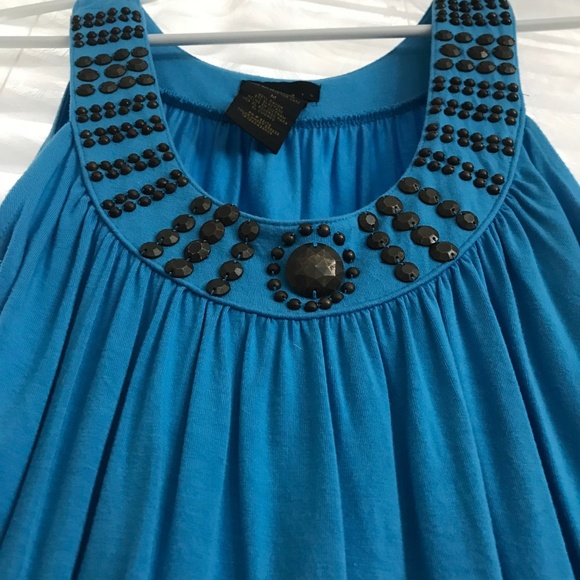 Grace Elements | Tops | Scoop Tank Top With Bronze Beading | Poshmark
